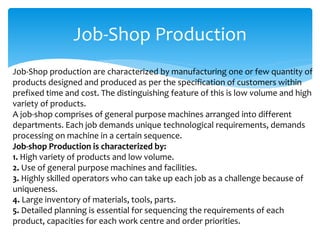 Types of manufacturing processes sumit verma MBA 2nd sem | PPT