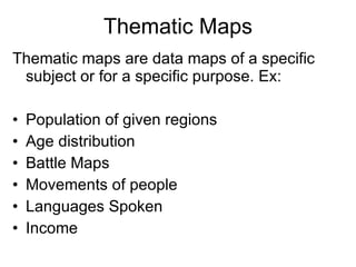 Types of maps | PPT | Geography | Science