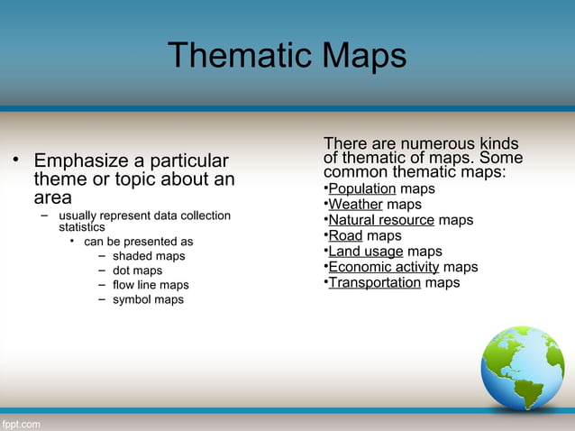 Types of maps | PPT | 3-D Graphics | Computer Software and Applications