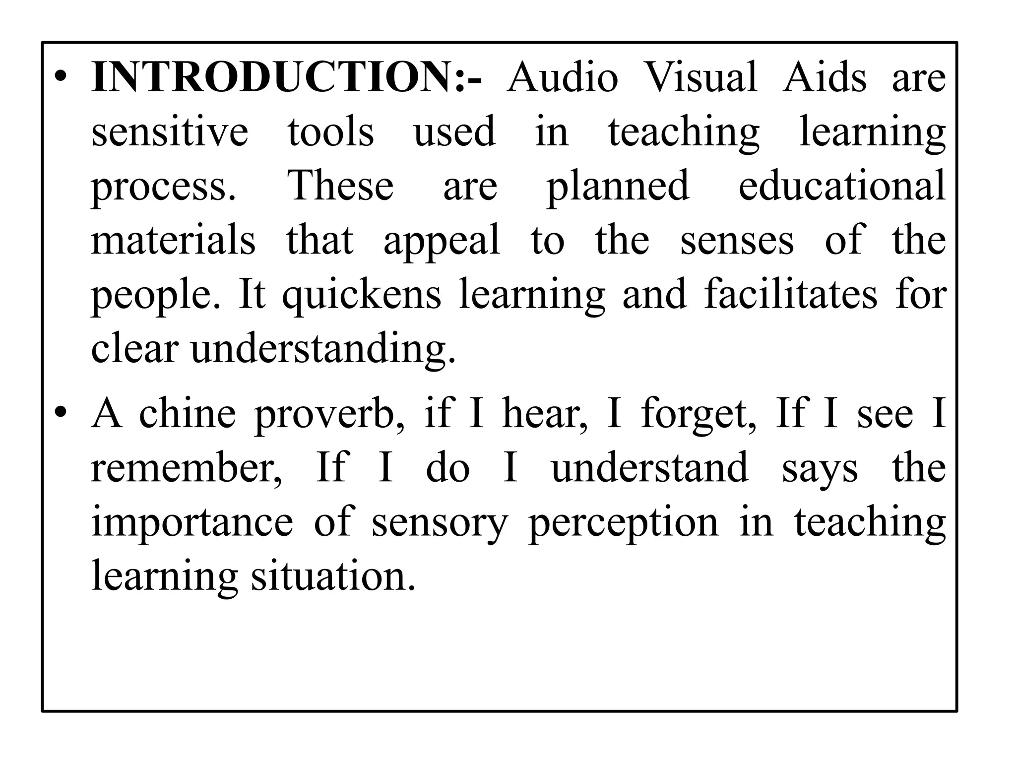 AUDIO VISUAL AIDS | PPTX