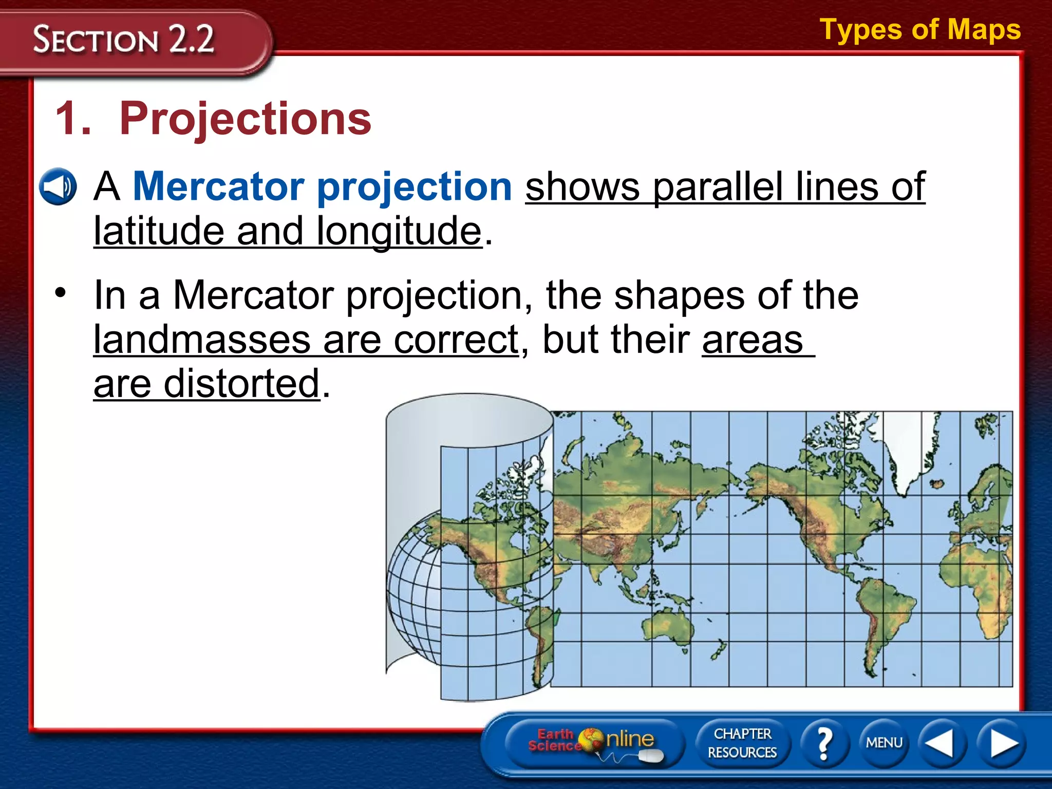 Types of maps, long, lat, satellites, time zones | PPT