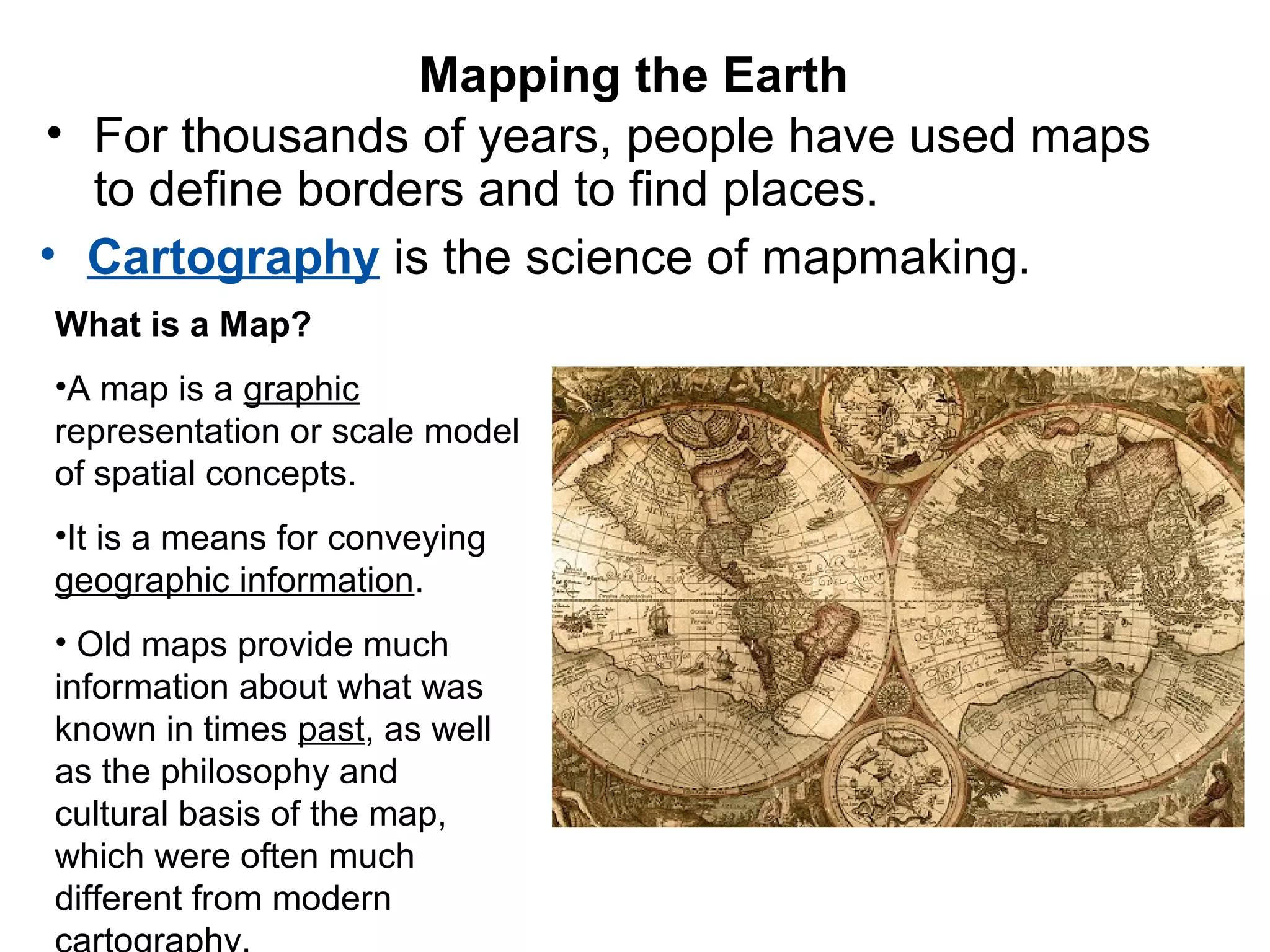 Types of maps, long, lat, satellites, time zones | PPT