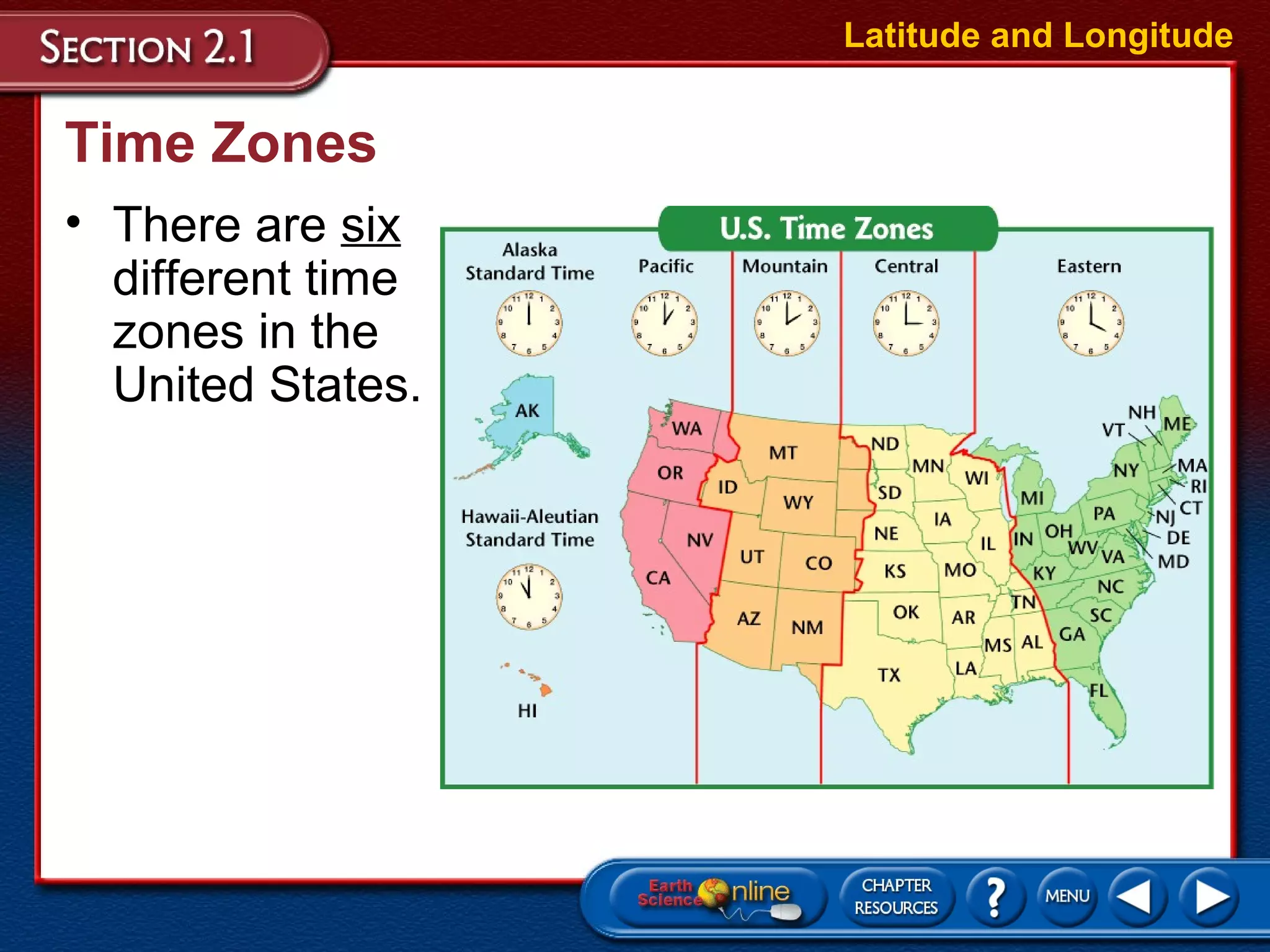 Types of maps, long, lat, satellites, time zones | PPT