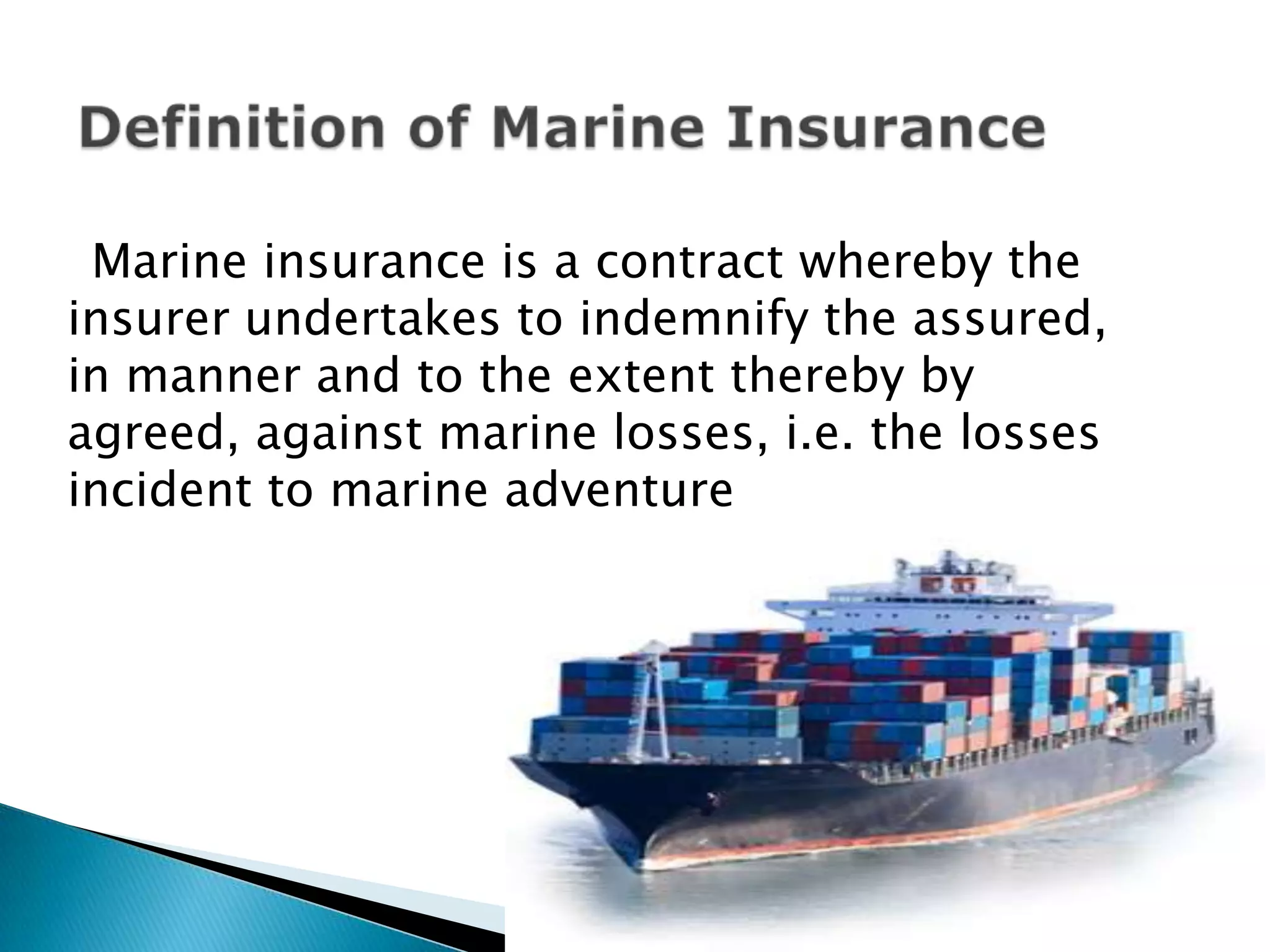 Types of marine insurance contracts | PPT