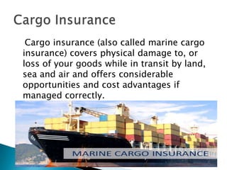 Types of marine insurance contracts | PPTX