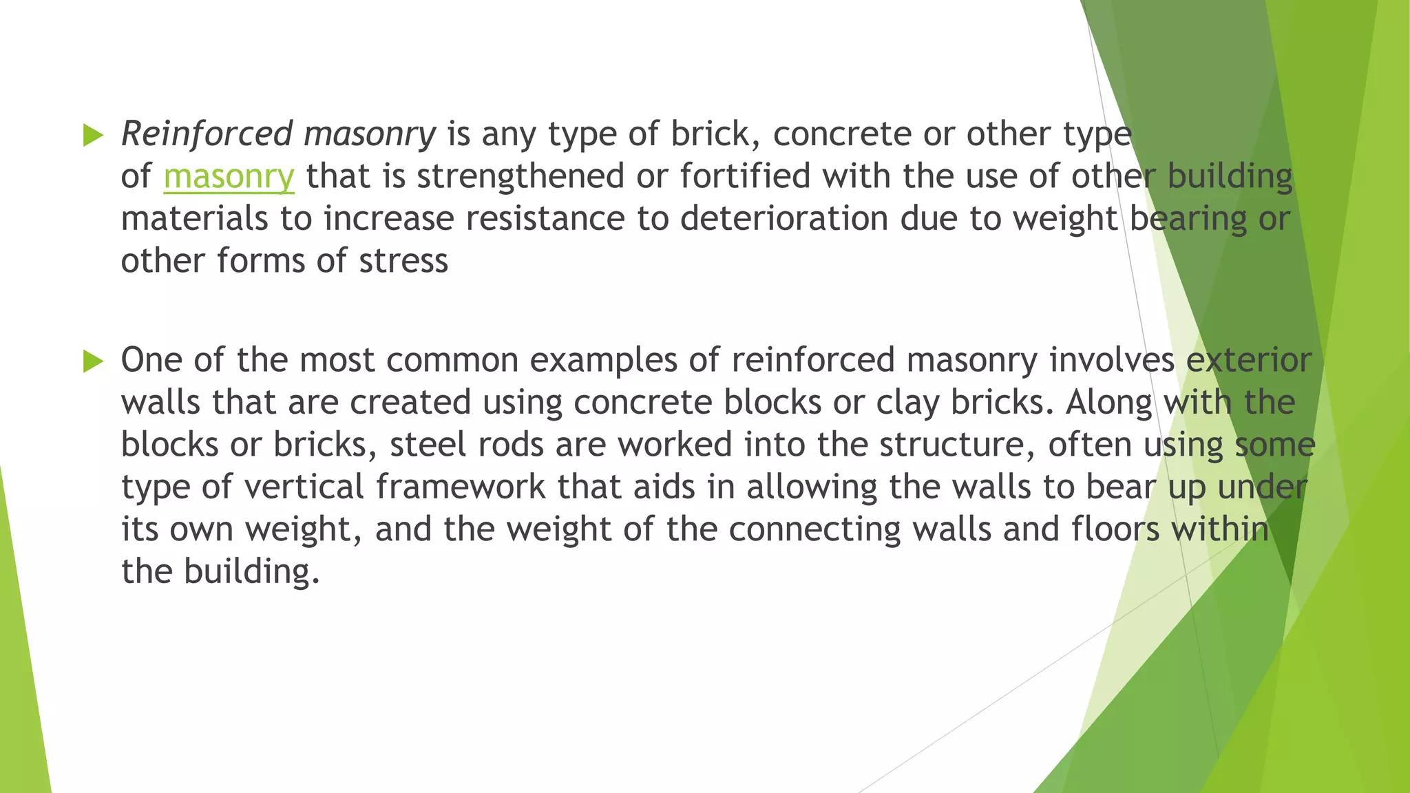 Types of masonry walls | PPTX