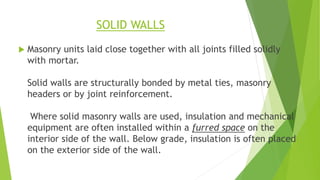 Types of masonry walls | PPTX
