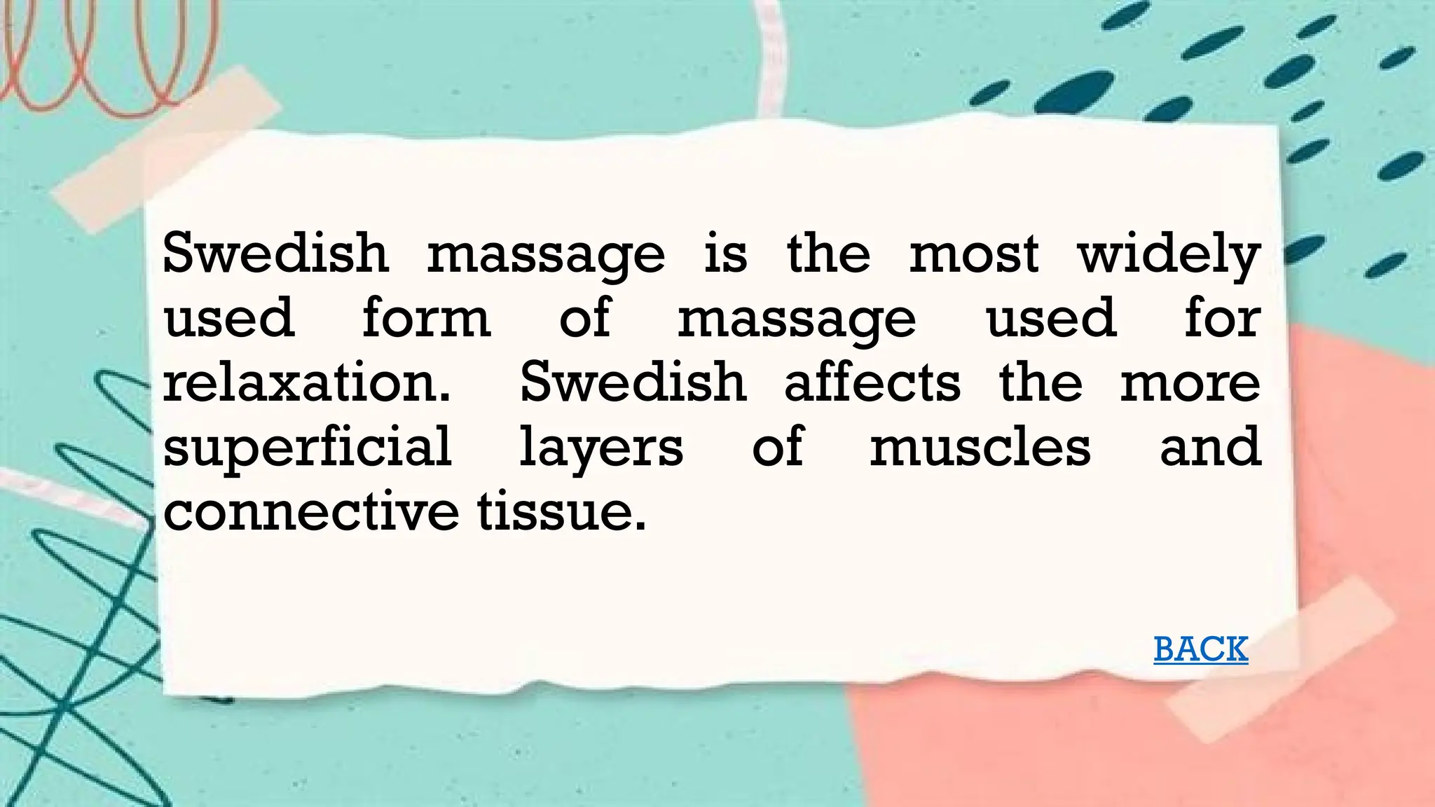 Different types of body massage and different kinds of massage | PPTX