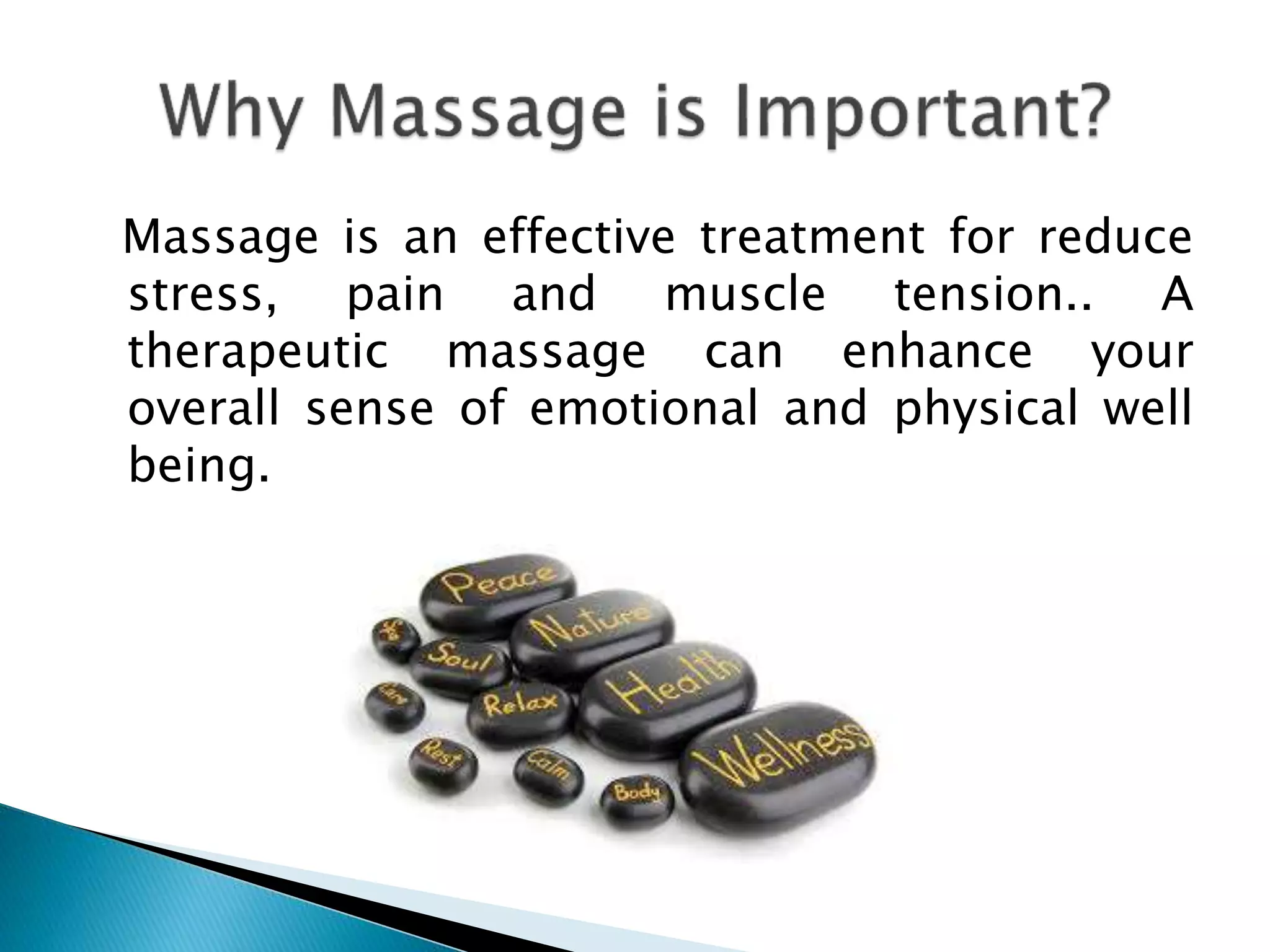 Types of Massage and It’s Benefits - Dr. Nova Law | PPTX