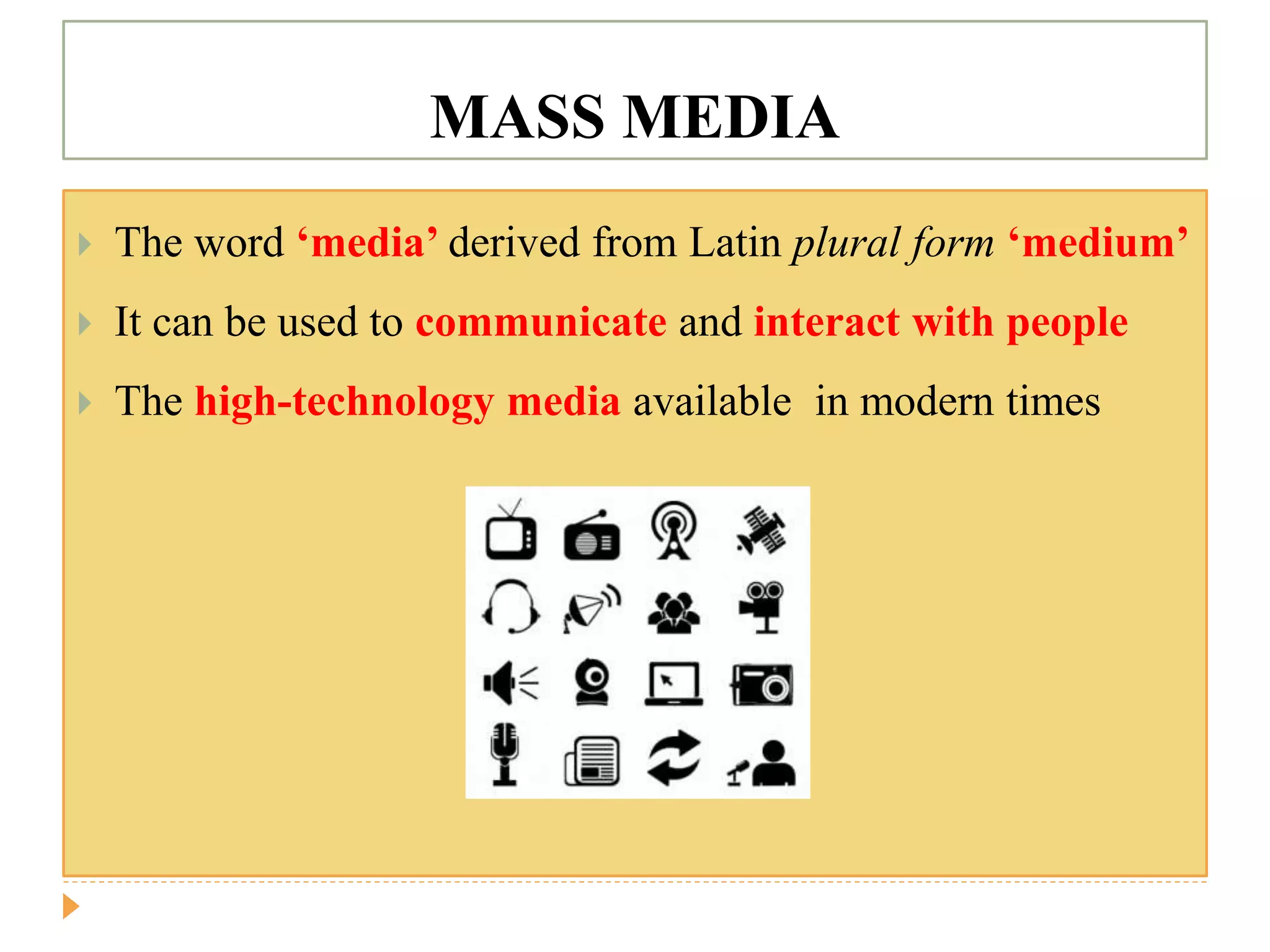 Types of massmedia | PPTX