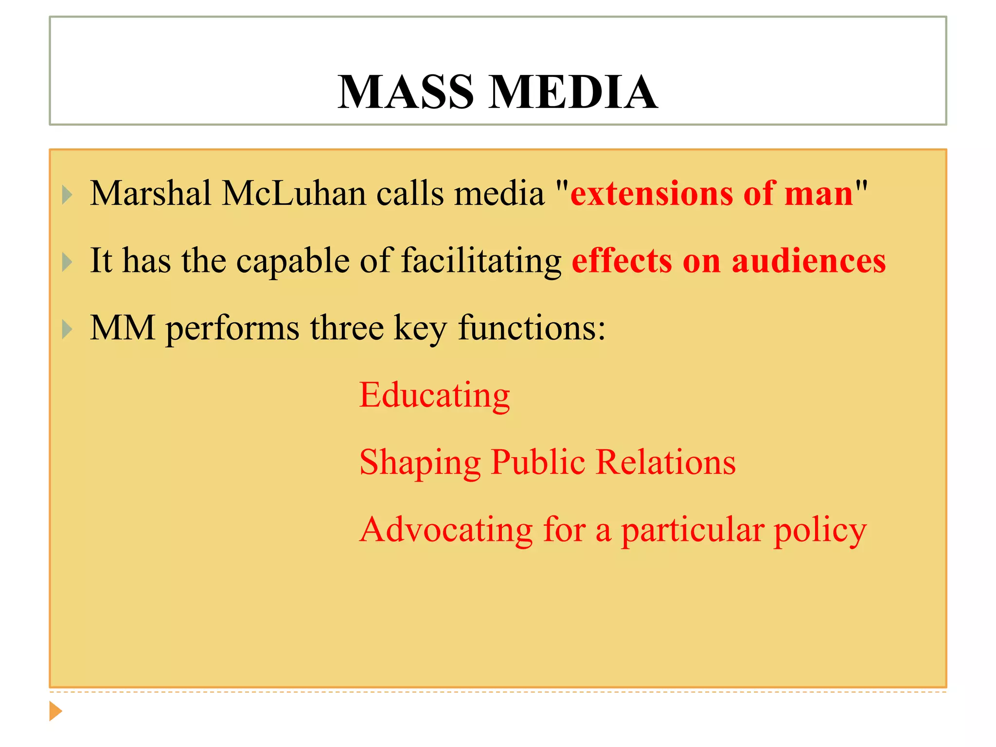 Types of massmedia | PPTX