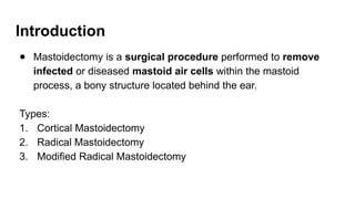 Types of Mastoidectomies ear, nose and throat.pptx