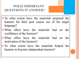 Types of evaluation in English college ........... | PPT