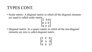 Types of Matrices | PPTX