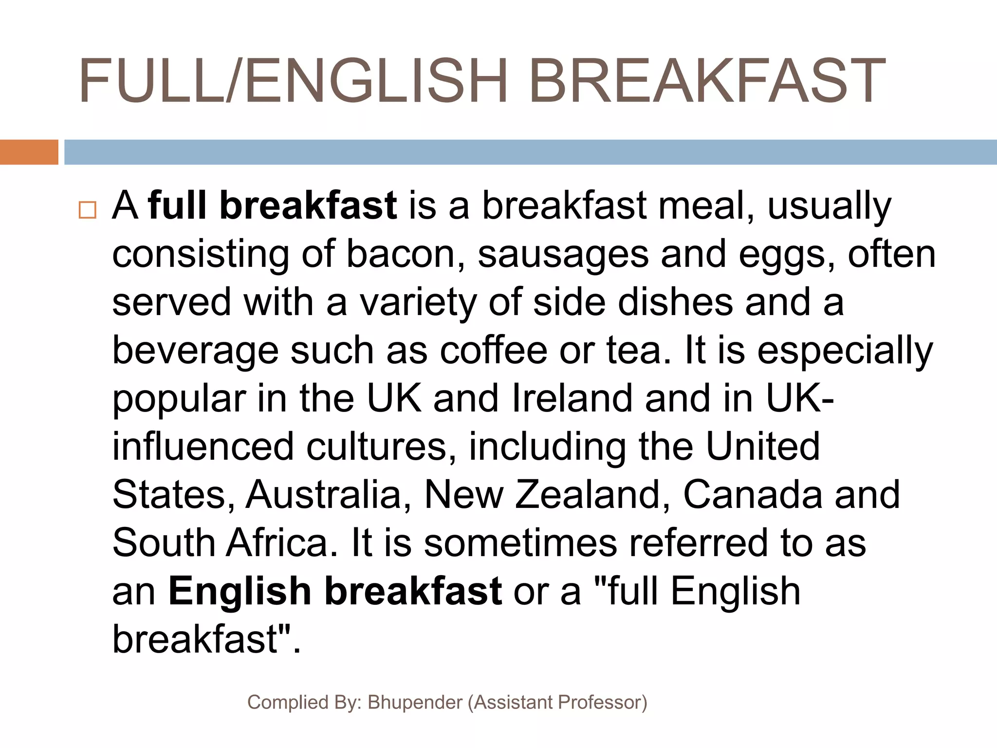 Types of meals | PPTX