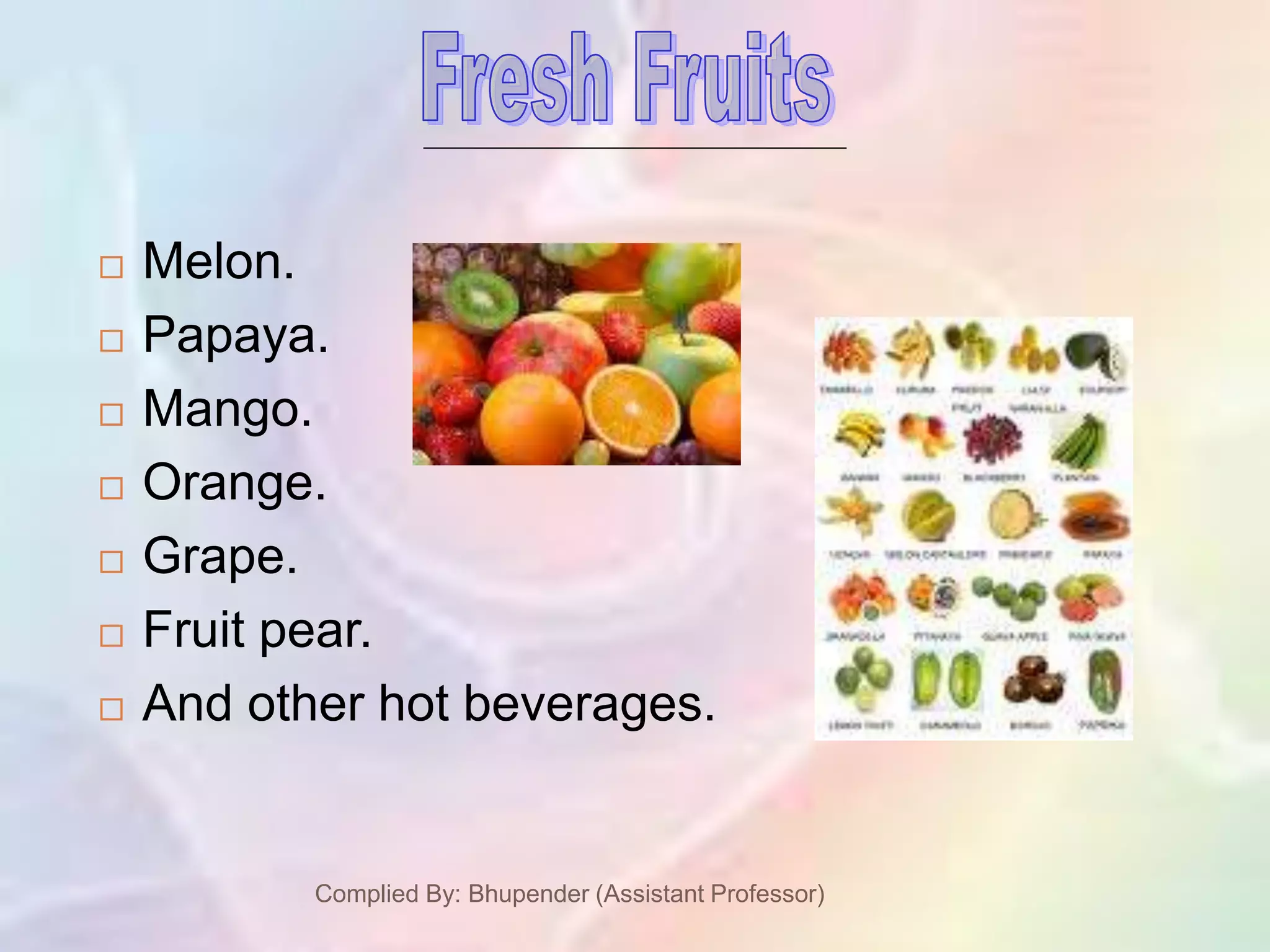 Types of meals | PPTX
