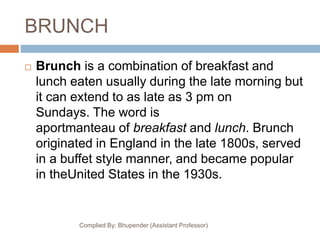 Types of meals | PPTX