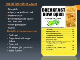 Types of meals and cover slide | PPSX