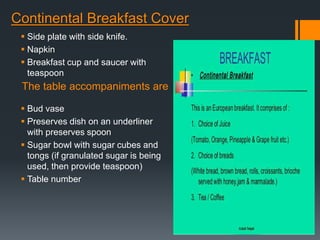 Types of meals and cover slide | PPSX