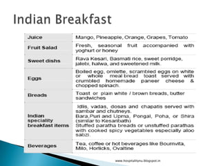 Types of meals ppt | PPTX