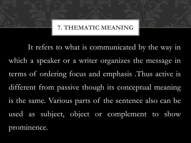 Types of meaning | PPT