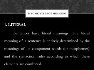 Types of meaning | PPT