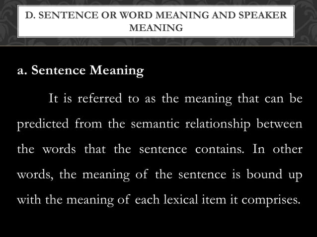 Types of meaning | PPT