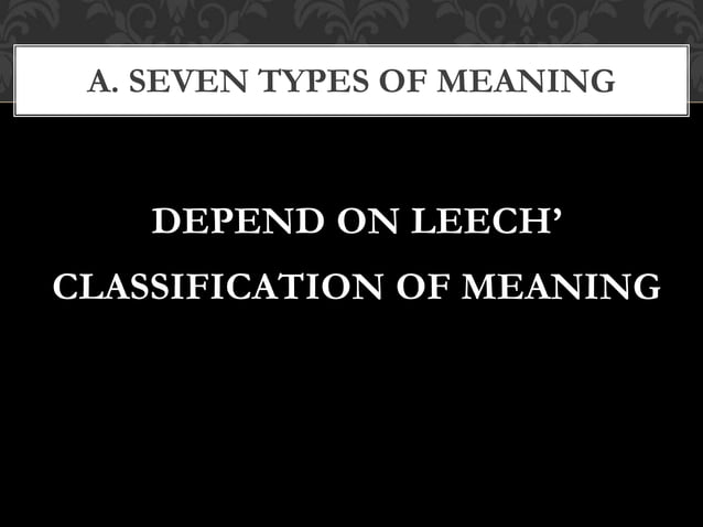 Types of meaning | PPT