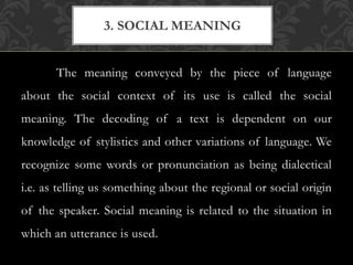 Types of meaning | PPTX