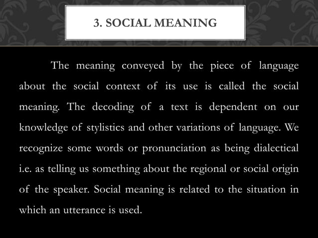 Types of meaning | PPT