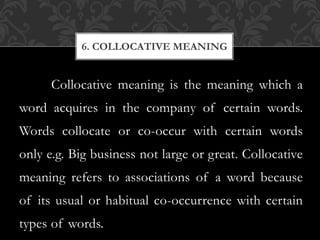 Types of meaning | PPT