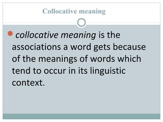 Types of meaning | PPT