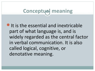 Types of meaning | PPT