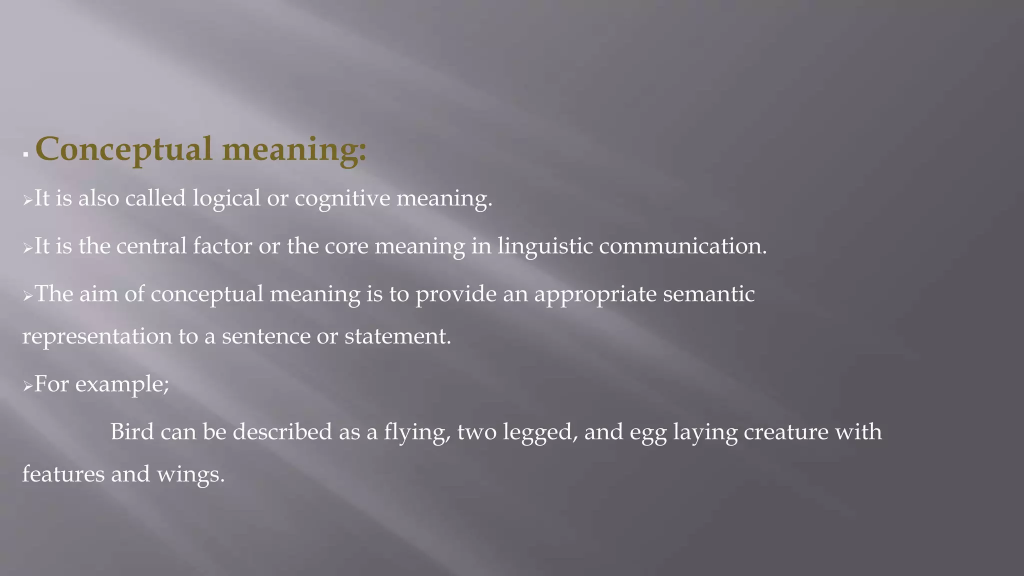 Types of meaning | PPTX