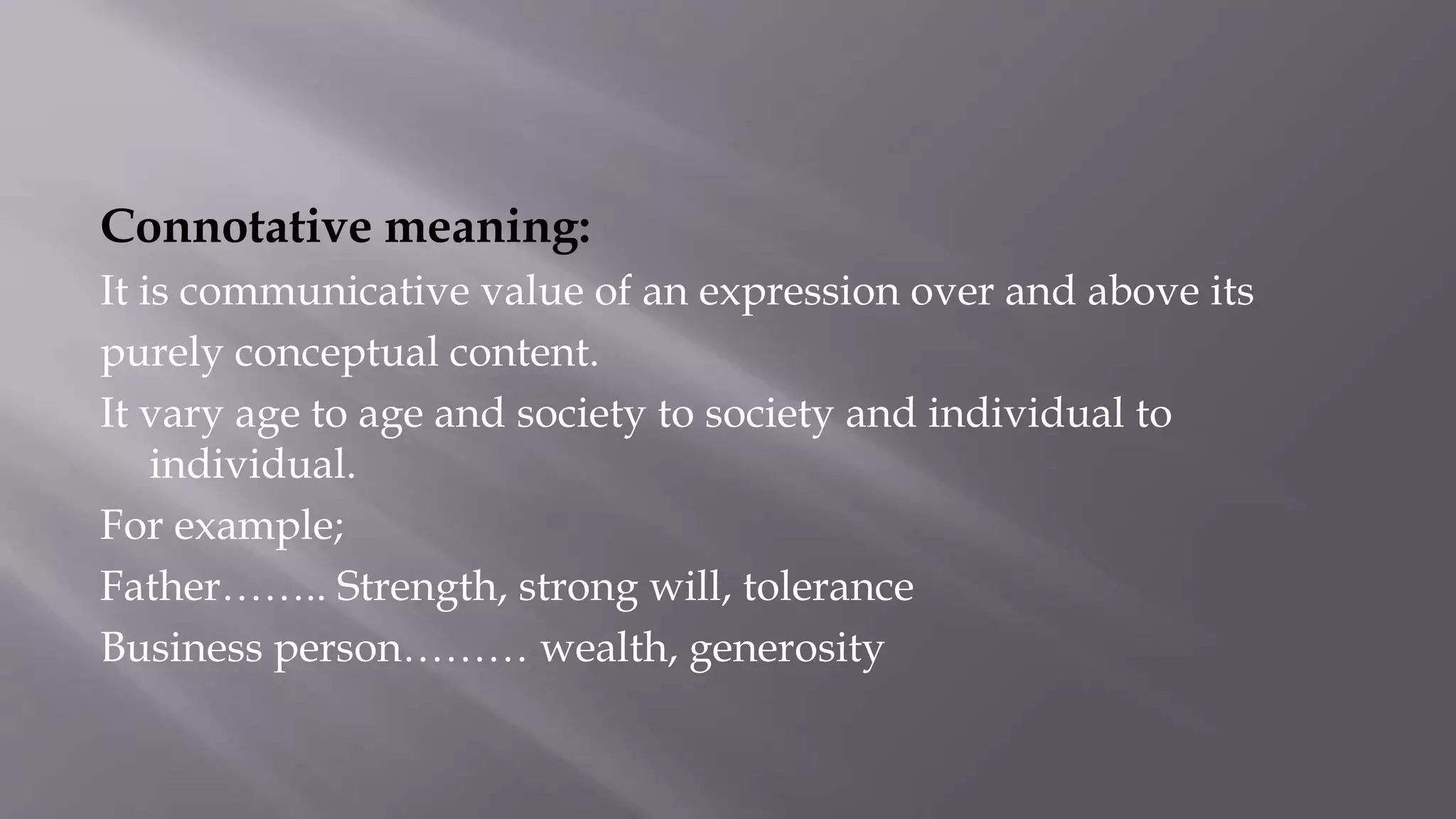 Types of meaning | PPTX