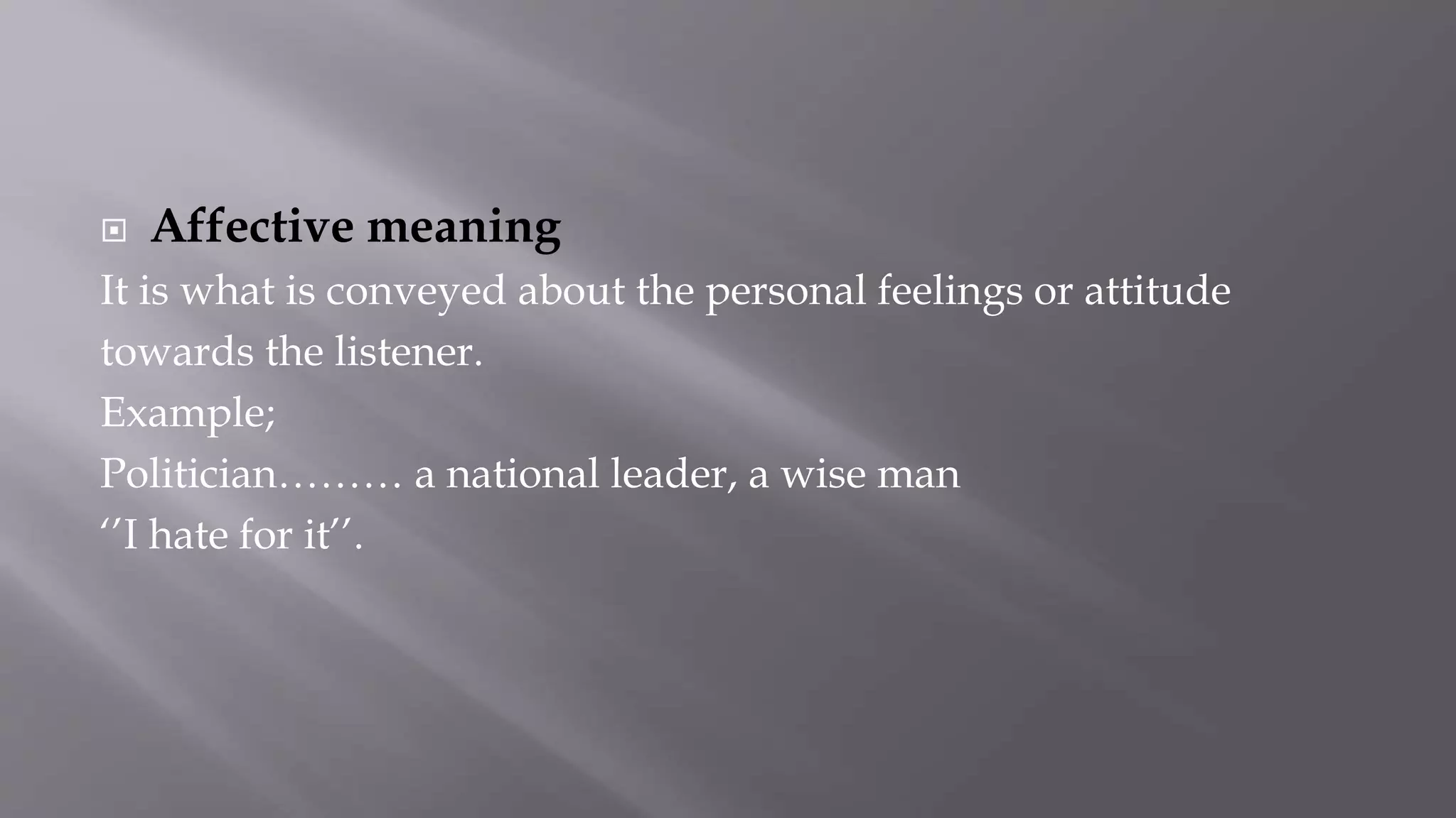 Types of meaning | PPTX