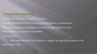 Types of meaning | PPTX