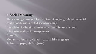 Types of meaning | PPTX