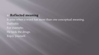 Types of meaning | PPTX