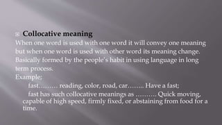 Types of meaning | PPTX