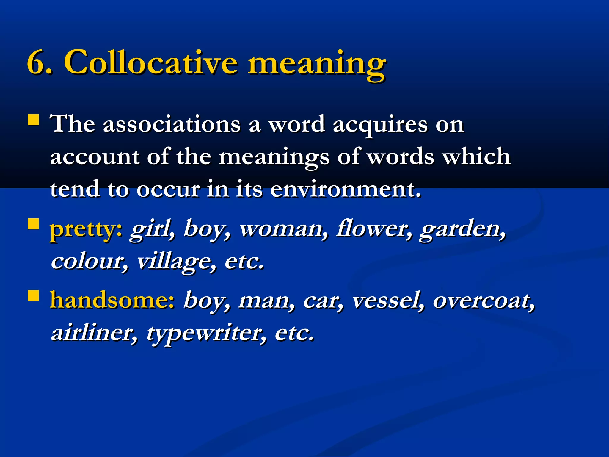 Semantics. Types of meaning. | PPT
