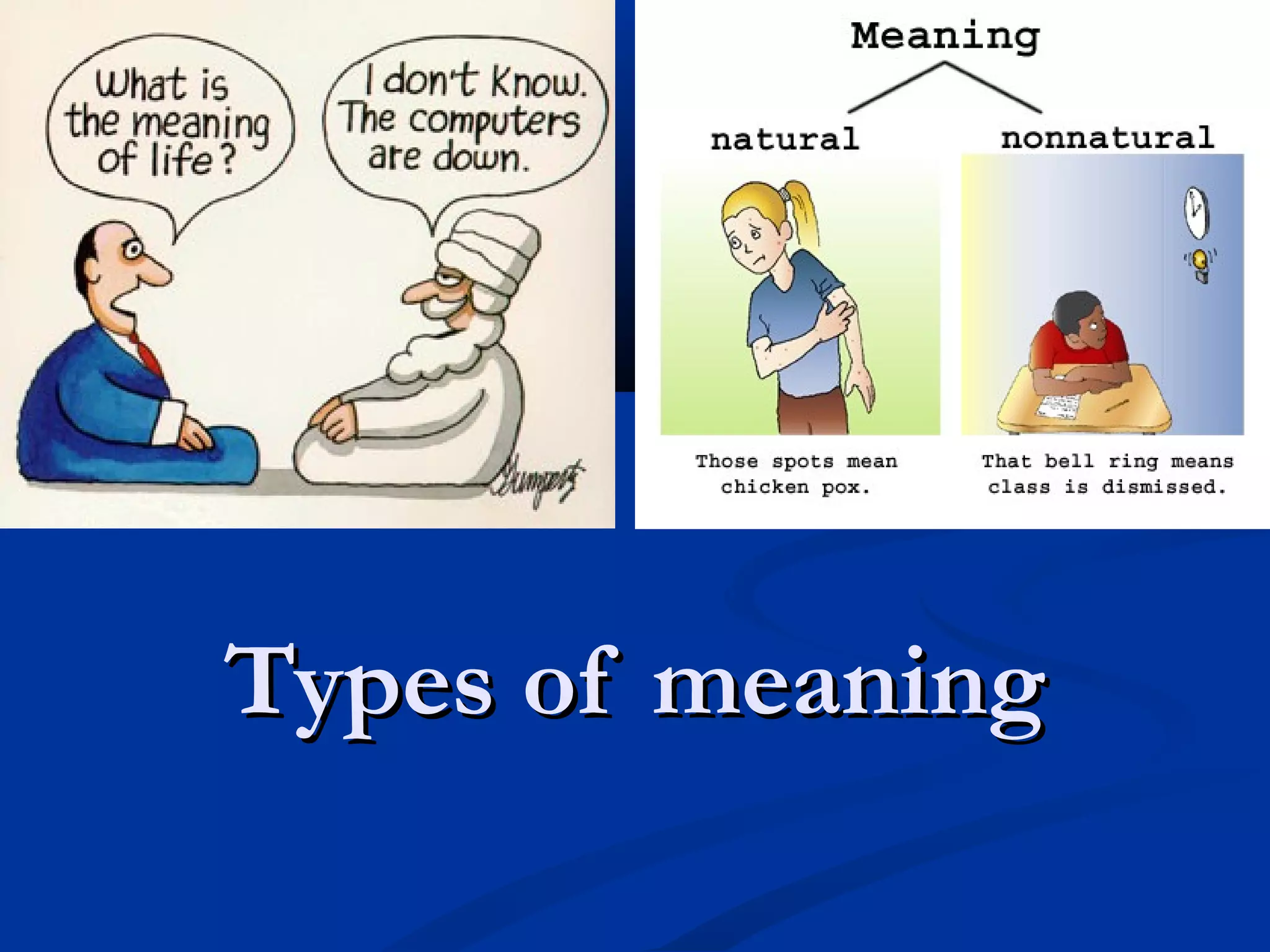 Semantics. Types of meaning. | PPT