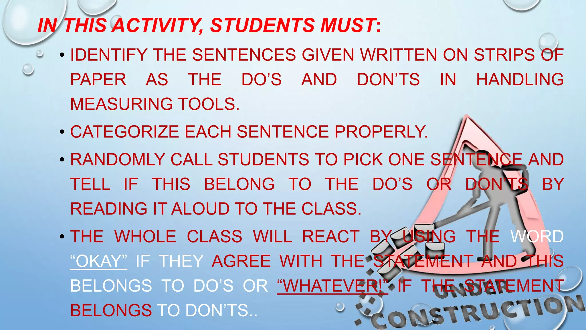 Types of Measuring Tools for Grade 8 TLE (Presentation Owned by: Algen ...
