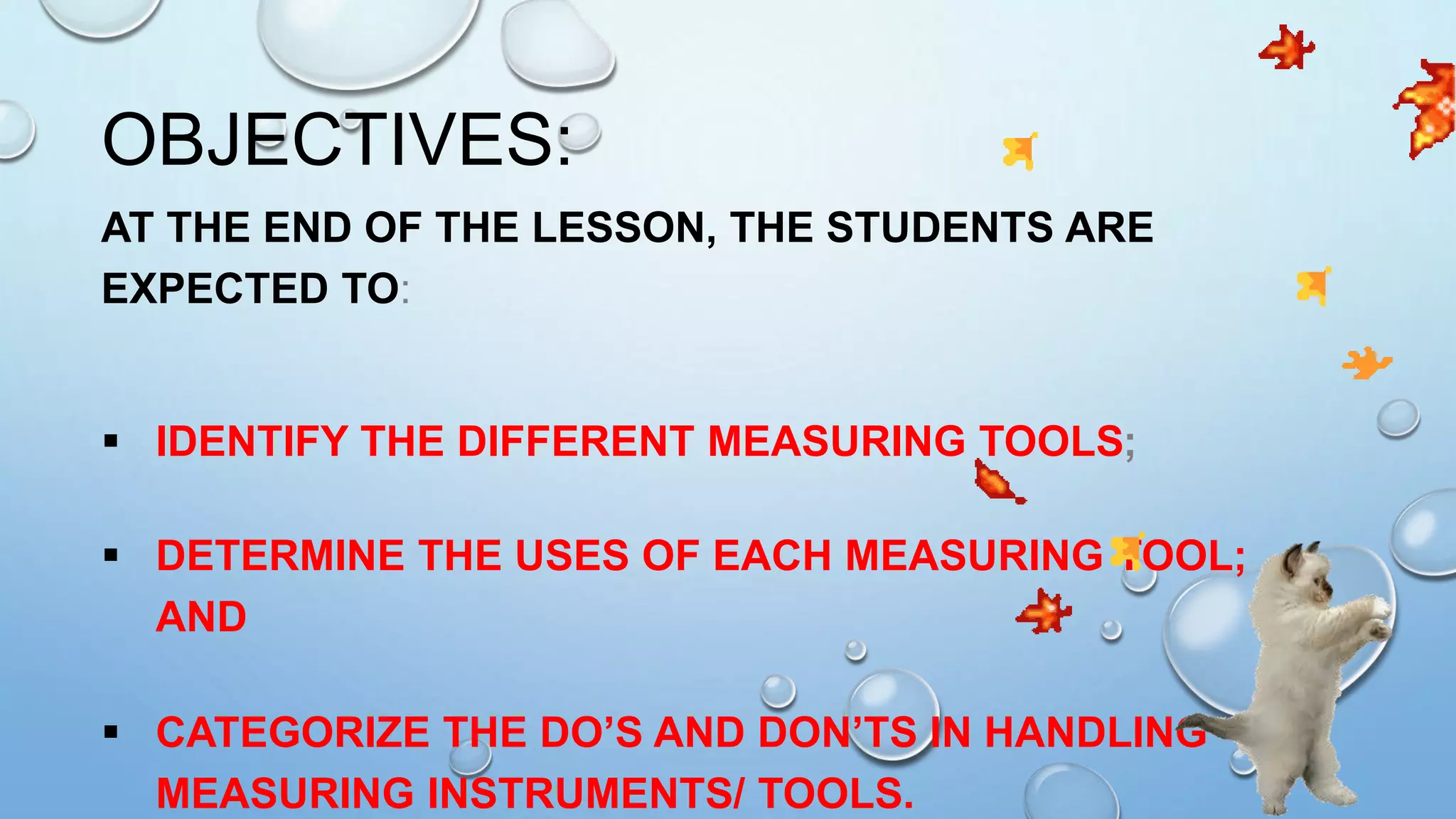 Types of Measuring Tools for Grade 8 TLE (Presentation Owned by: Algen ...