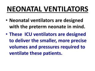 TYPES OF MECHANICAL VENTILATORS | PPTX