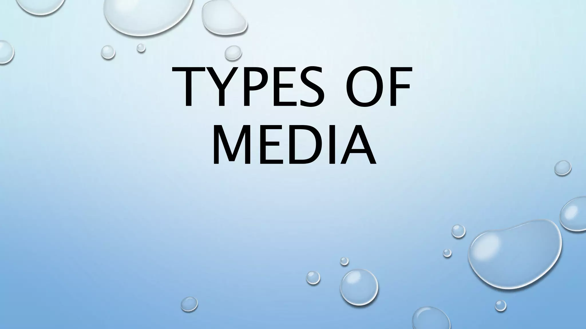 Types of media | PPTX | Home Entertainment Systems | Consumer Electronics