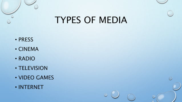 Types of media | PPTX | Home Entertainment Systems | Consumer Electronics