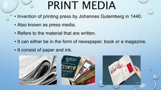 Types of media | PPTX