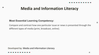 Types of media | PPTX