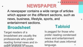 Types of media | PPTX